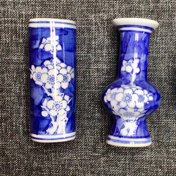 Accents | Vintage Pair Of Chinoiserie Cherry Blossom Bud Vases | Poshmark